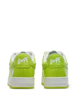 A BATHING APE Sta Leather Sneakers - Green