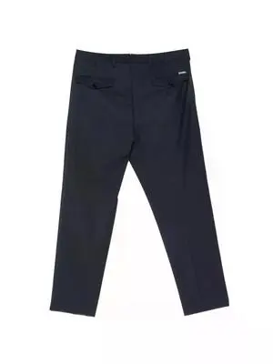 LES HOMMES Pleated Logo Plaque Trousers