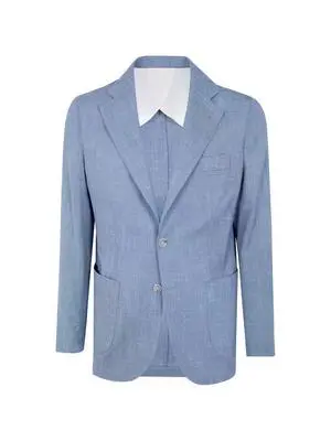BARBA NAPOLI Single-breasted Blazer - Blue