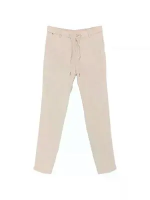 BOSS Beige Slub Texture Drawstring Waist Trousers - Neutrals
