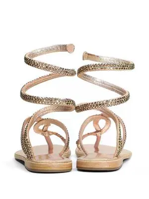 FUSION Crystal-embellished Wrap-around Sandals