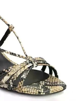 JULIE DEE Strappy Python-print Sandals