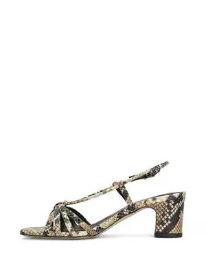 JULIE DEE Strappy Python-print Sandals
