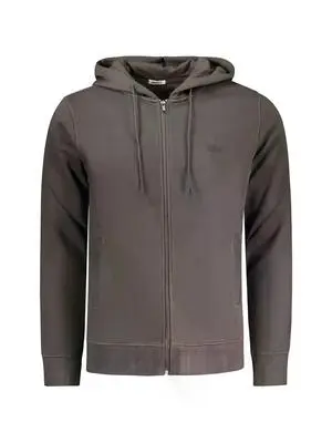 RIFLE Zip-up Embroidered Logo Hoodie - Grey