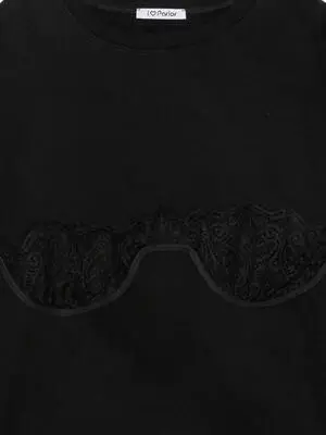 PARLOR Lace Appliqué T-shirt