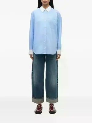 SAMSOE SAMSOE Salova Contrast-collar Shirt
