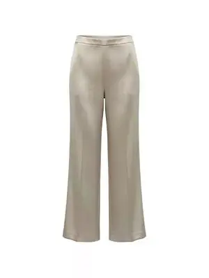 Black Label Satin Finish Wide Leg Trousers
