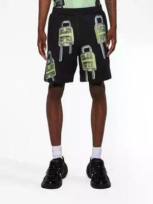 Givenchy Bermuda Shorts With Padlock Print