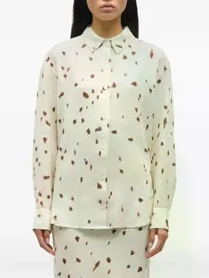 SAMSOE SAMSOE Polka-dot Linen Shirt