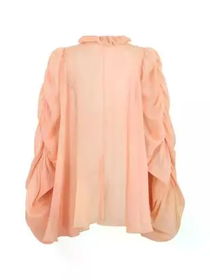 LES FILLES D'EVA Frogging-detail Ruffled Collar Blouse