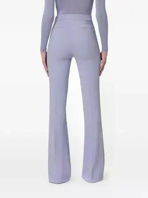 Elisabetta Franchi Logo Charm Flared Trousers - Purple