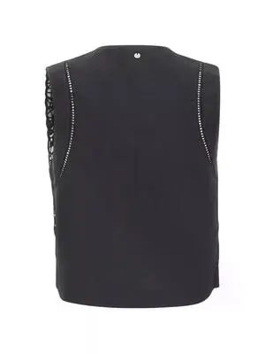 BOSS Embroidered Tie-fastening Top