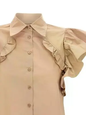 KAOS Ruffled Cropped Shirt