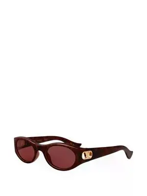 Valentino Garavani Vlogo Round Sunglasses - Brown