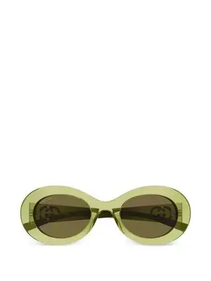 Gucci Oval-frame Sunglasses - Green