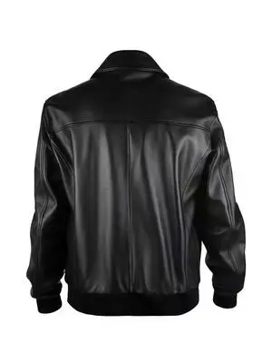 Philipp Plein Leather Logo Crest Jacket