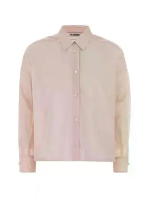 JIL SANDER Long Sleeve Cotton Shirt - Pink