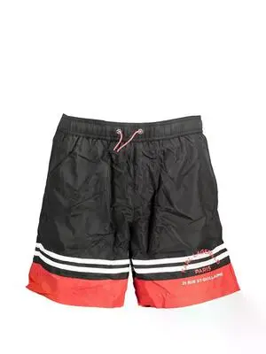 Karl Lagerfeld Colour-block Logo Swim Shorts - Black