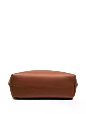 ESIN AKAN Emma Drawstring Leather Tote Bag - Brown
