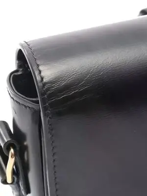 Celine Shiny Calfskin Triomphe Crossbody Bag - Black