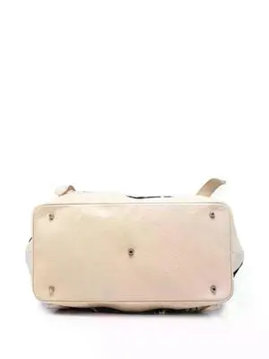Burberry Floral Beat Check Nylon And Patent Satchel