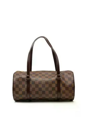 LOUIS VUITTON Damier Ebene Papillon 26 Handbag - Brown