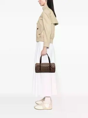 LOUIS VUITTON Damier Ebene Papillon 26 Handbag - Brown