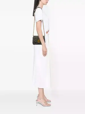 Balmain 1945 Mini Monogram Jacquard Crossbody Bag