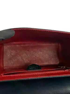 Celine 20th Century Calfskin Star Ball Top Handle Bag Satchel - Black