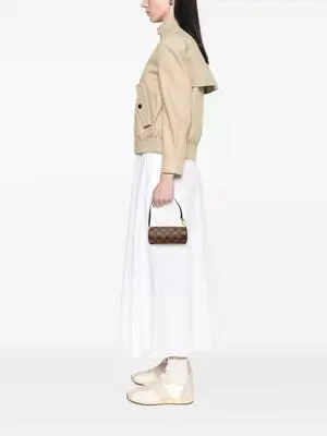 LOUIS VUITTON Damier Ebene Papillon Pochette Handbag - Brown