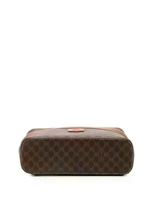 Celine Macadam Coated Canvas Vanity Bag - Brown