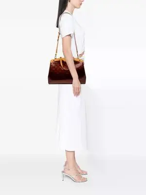LOUIS VUITTON Monogram Vernis Brea Mm Satchel - Red