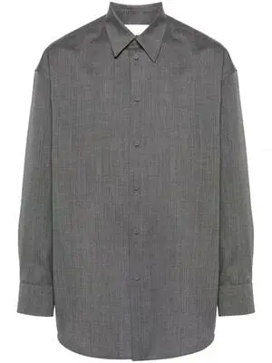 JIL SANDER Textured Wool Overshirt - Grey