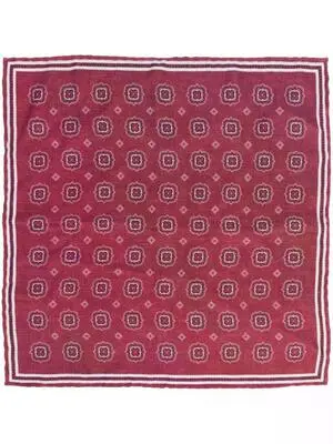 Brunello Cucinelli Geometric-print Pocket-square