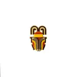 GISSA BICALHO Handmade Acrylic Scarab Brooch - Yellow