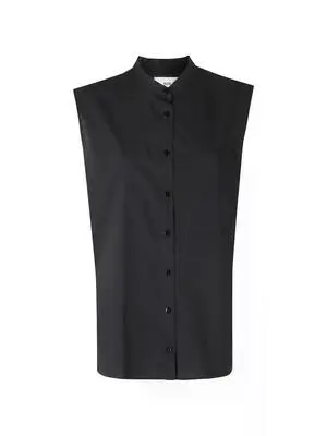 SOLOTRE Sleeveless Mandarin Collar Shirt