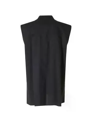 SOLOTRE Sleeveless Mandarin Collar Shirt