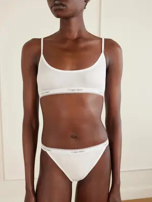 Calvin Klein Thea Cotton-blend Briefs - White