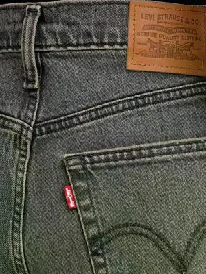 LEVI'S Ribcage Straight Leg Jeans - Grey