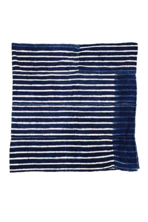 Botanical Boys Blue / White Indigo Cloth Throw Twenty One Four - Blue/white