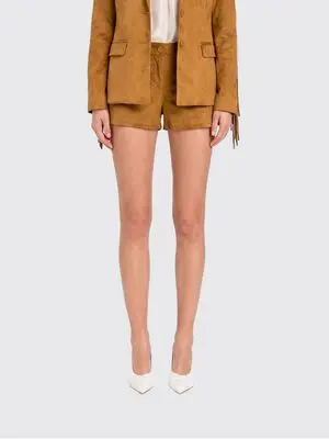 TWINSET Mid-rise Straight-leg Faux Suede Chino Shorts