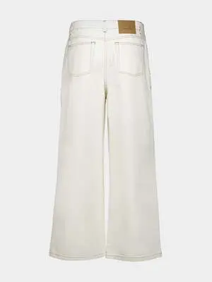 AMI Paris Wide Leg Denim Trousers