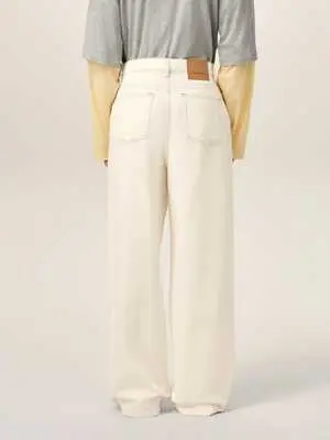 AMI Paris Wide Leg Denim Trousers
