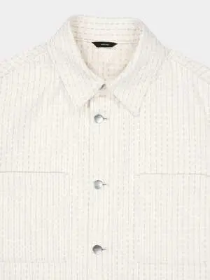 Fendi Textured Denim Jacket - White