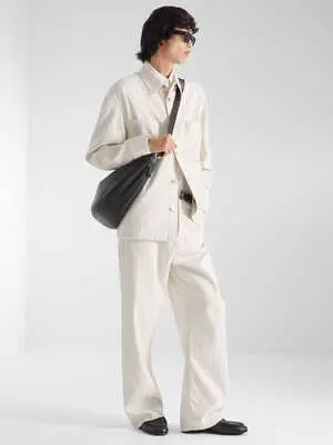Fendi Textured Denim Jacket - White