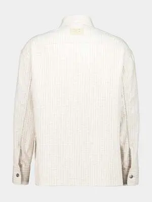 Fendi Textured Denim Jacket - White