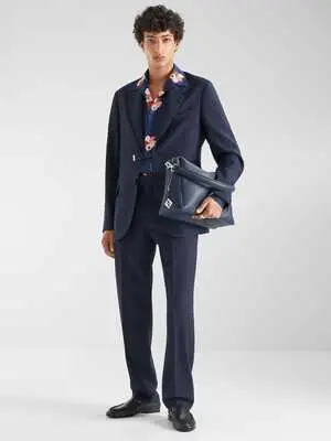 Fendi Dark Wool Canvas Blazer
