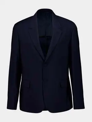 Fendi Dark Wool Canvas Blazer