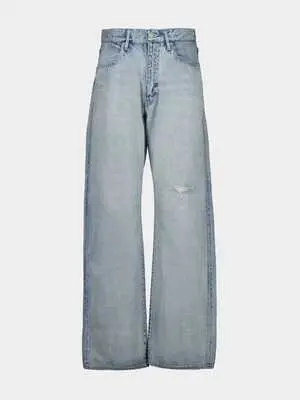 Auralee Selvedge Denim Relaxed Fit Trousers - Blue