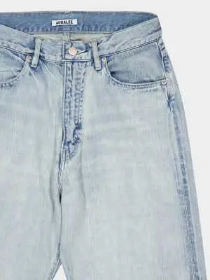 Auralee Selvedge Denim Relaxed Fit Trousers - Blue